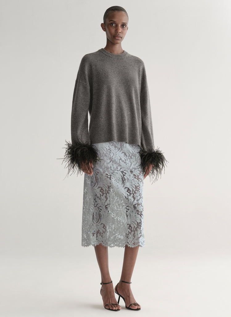 A.L.C. Wilda Feather Trimmed Sweater | ALCltd.com